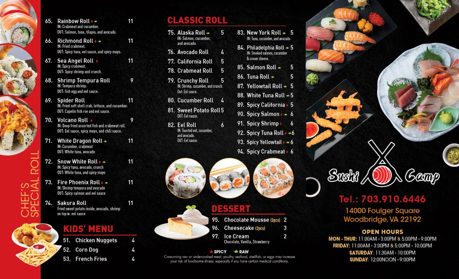 Menu – Sushi Camp